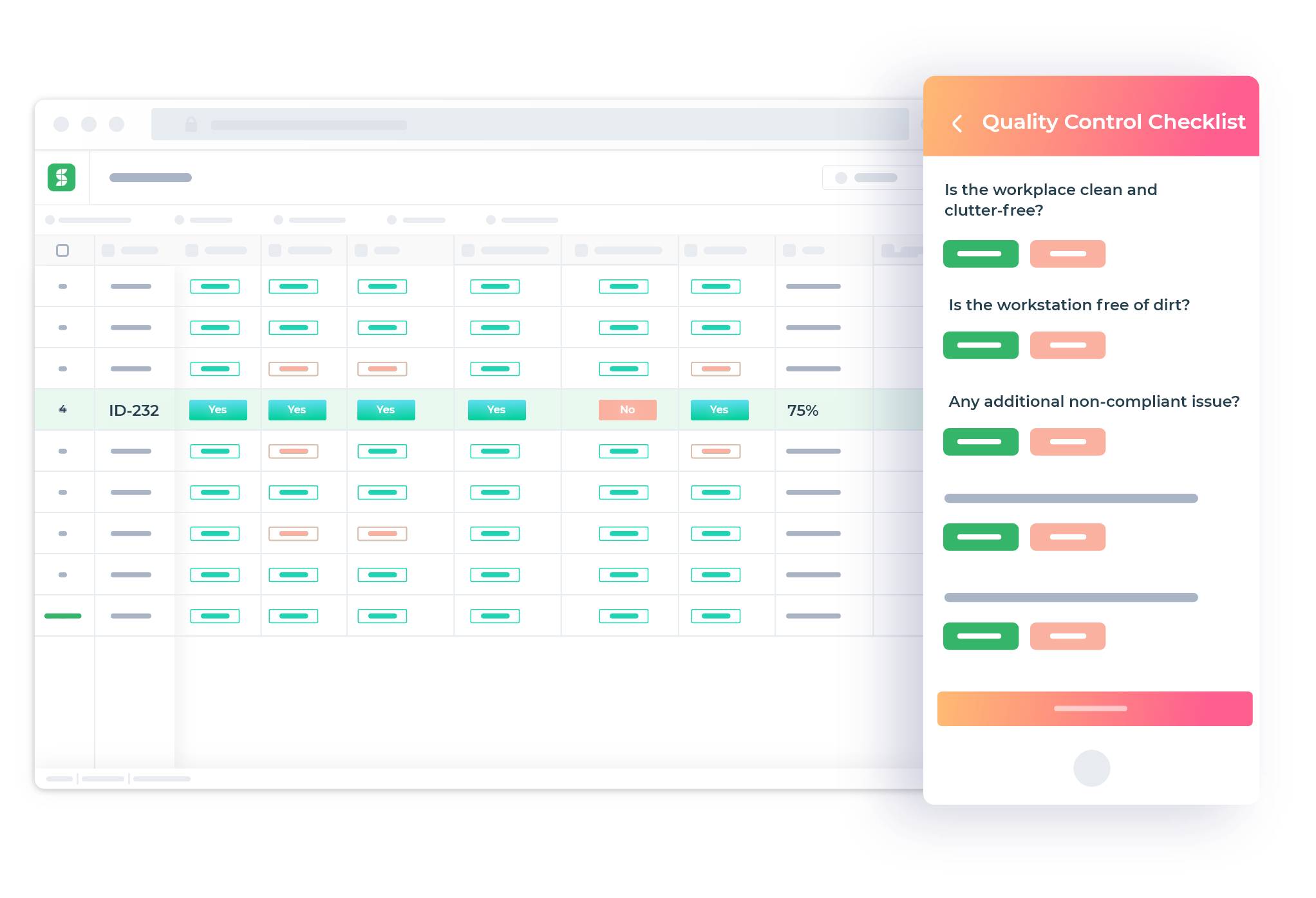Quality Control Checklist - DronaHQ Low-Code Platform